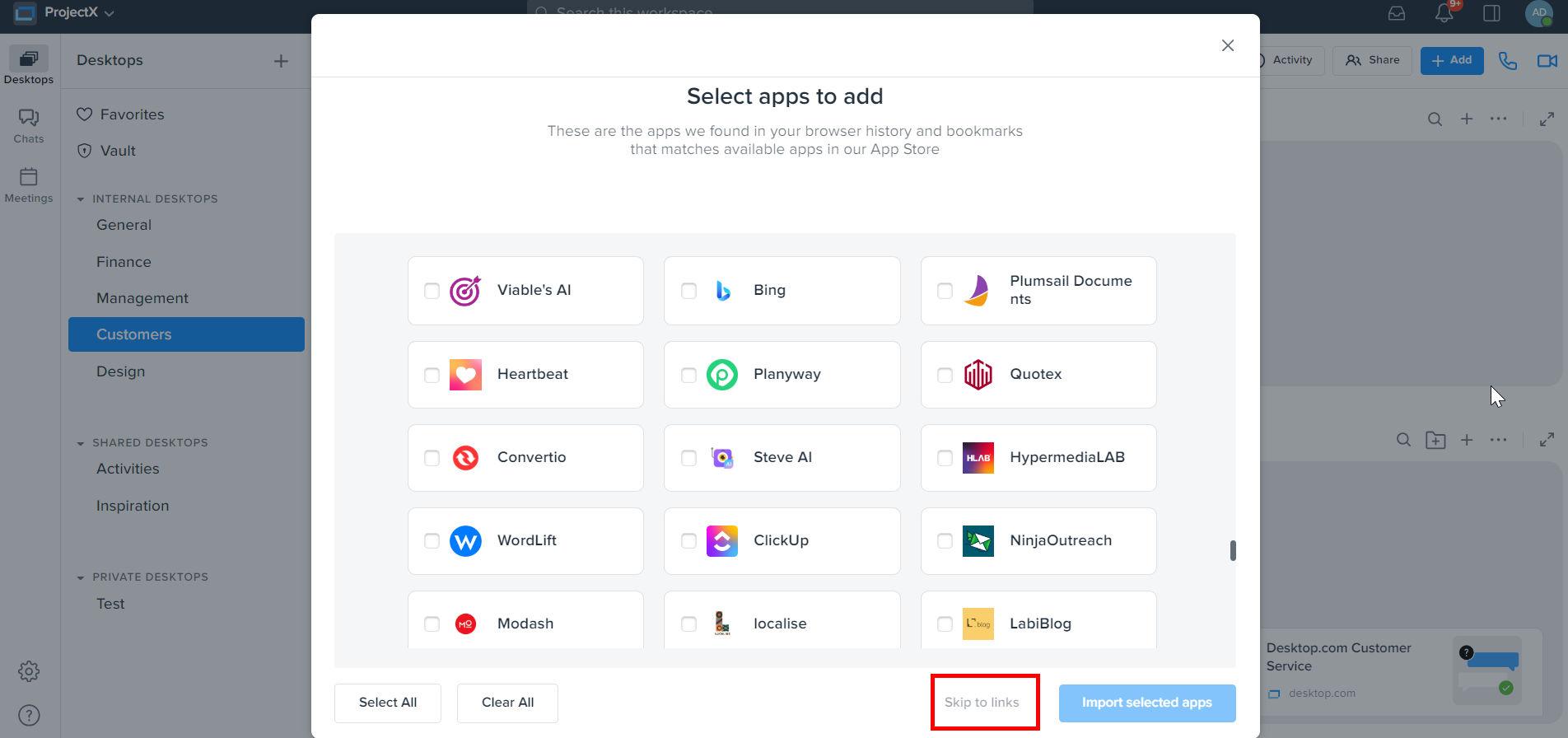 How to import bookmarks from a browser to a desktop | Support | Webtop.com
